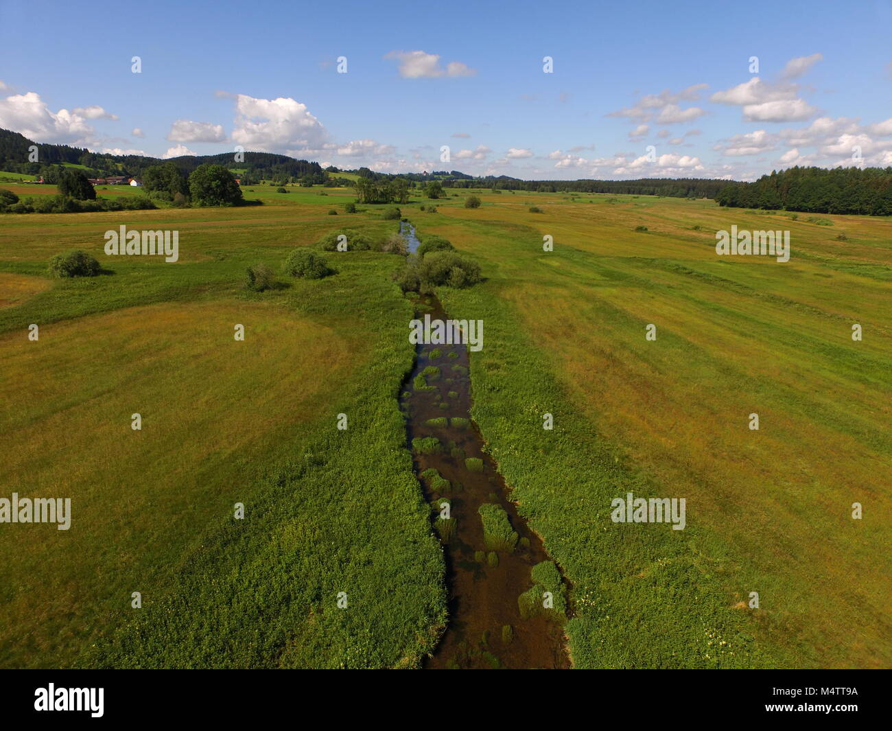 aerial small river Stock Photo - Alamy