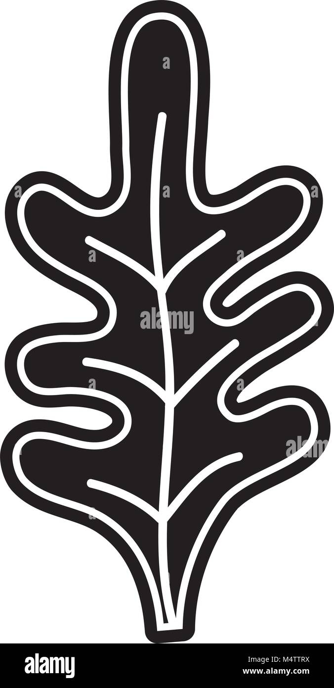 silhouette herb natural organic plant ingredient Stock Vector Image ...