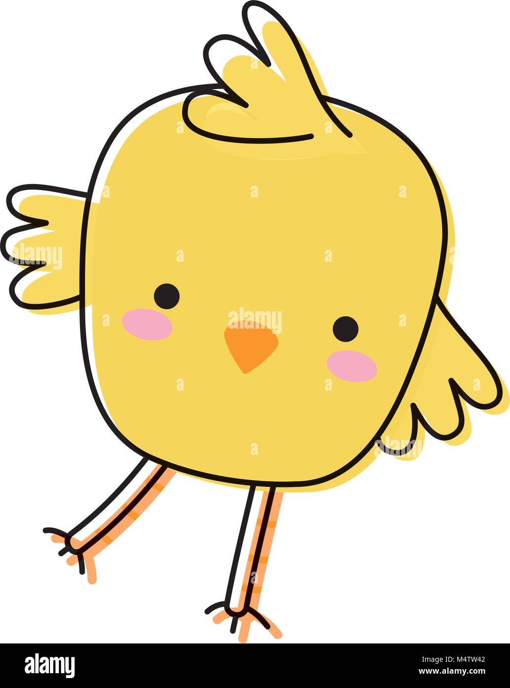 Line color rooster cute Stock Vector Images - Alamy