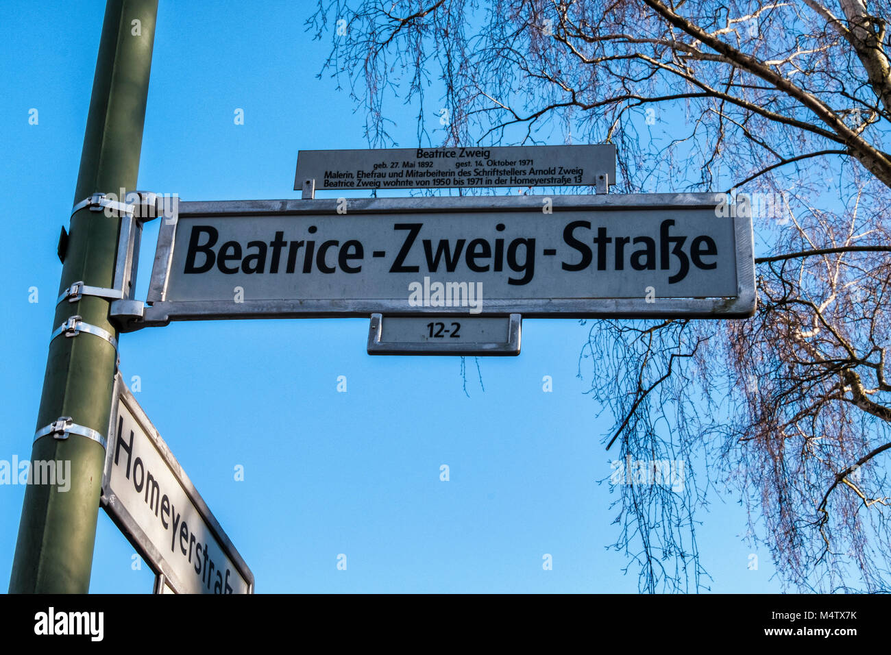 Beatrice zweig street sign hi-res stock photography and images - Alamy