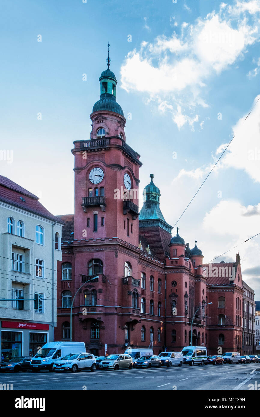 Berlin,Pankow, Rathaus. Historic old red brick Town hall. Building ...