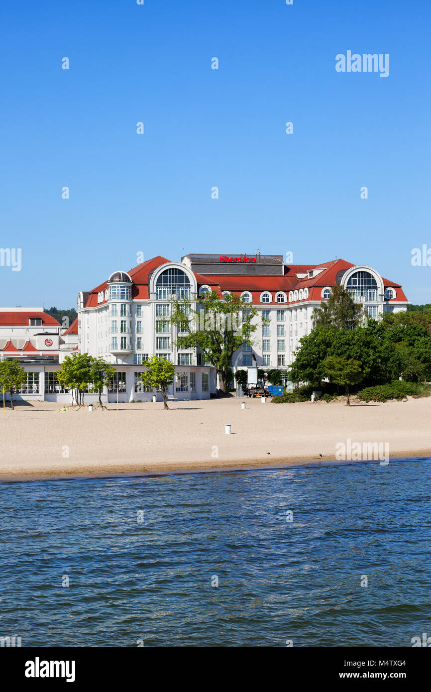 Sheraton Sopot Hotel, Conference Center & Spa and beach at Baltic Sea ...