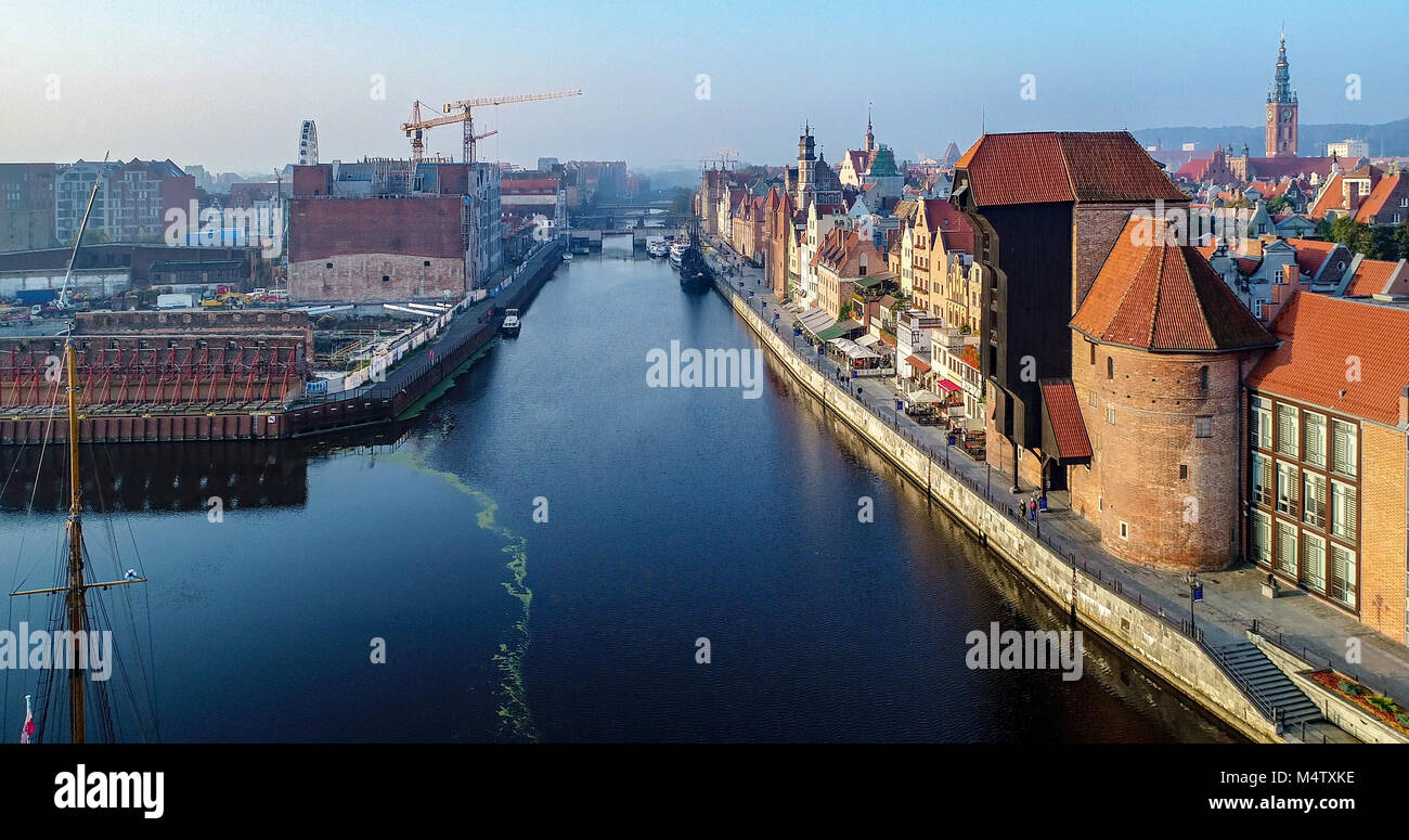 Gdansk, Poland. Old city with the oldest medieval port crane (Zuraw) in ...