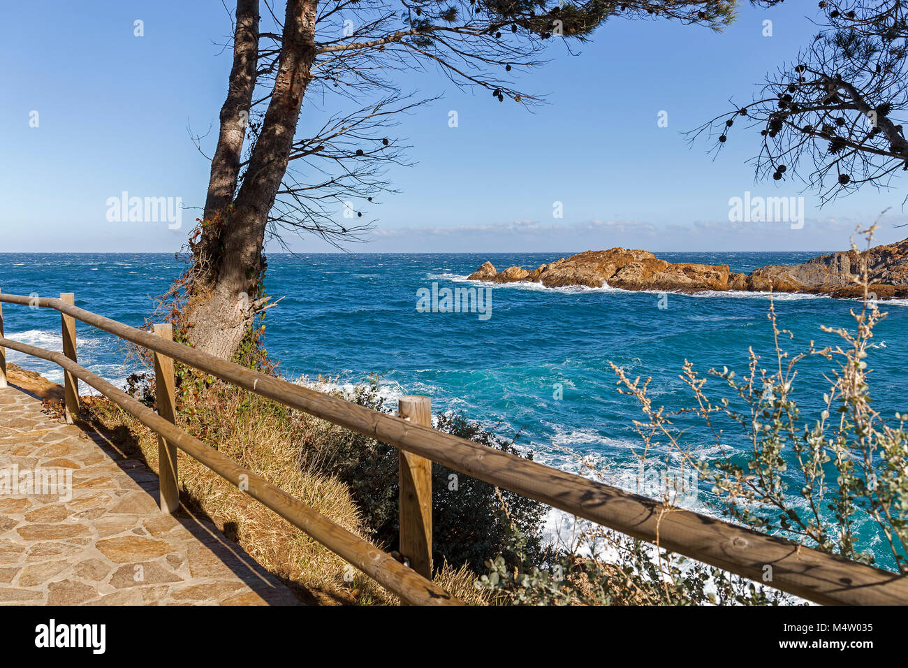 Cami de Ronda, a Coastal Path along Costa Brava, Catalonia Stock Photo ...