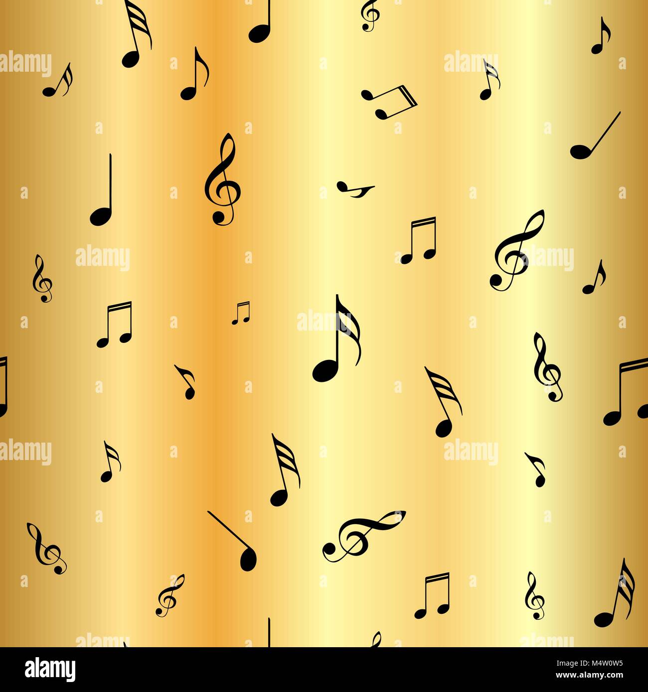 Abstract gold music seamless pattern background vector illustration for ...
