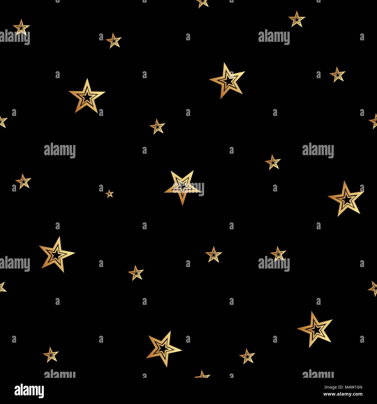 Star seamless pattern. Star sky seamless vector pattern. golden stars ...