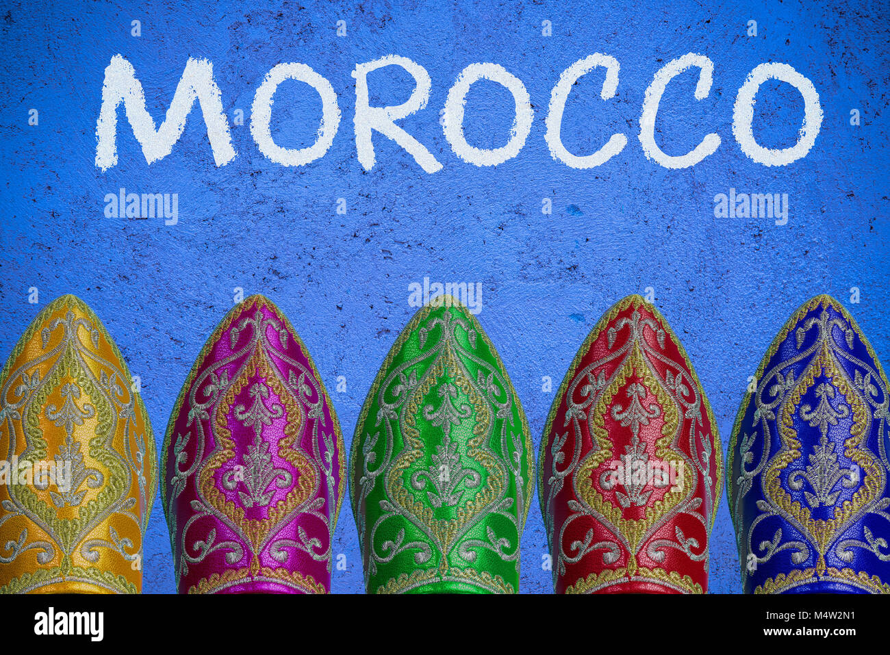 Travel to Morocco , post card template or header mock up Stock Photo ...