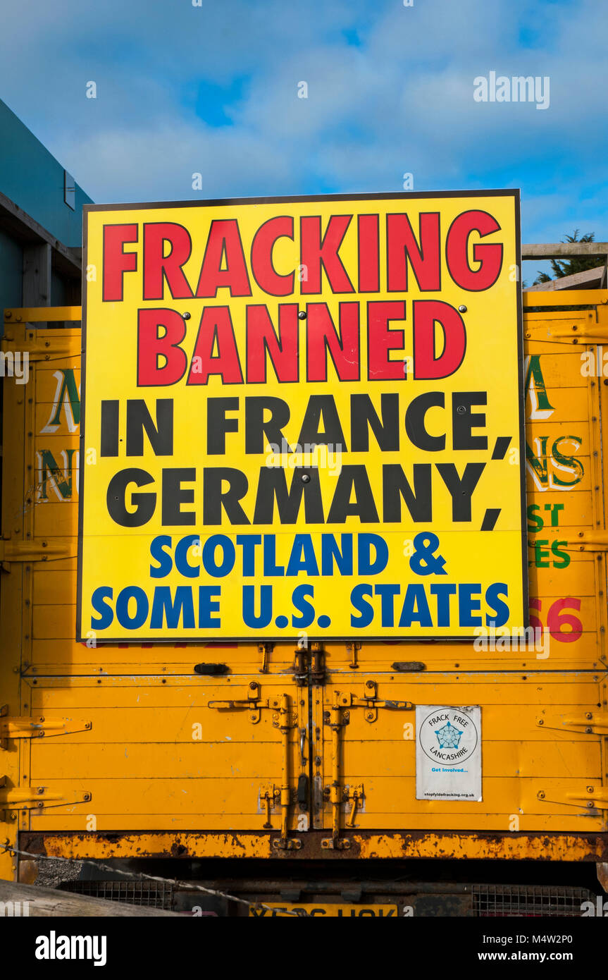 Anti Fracking signs used by protesters and local villagers in villages ...