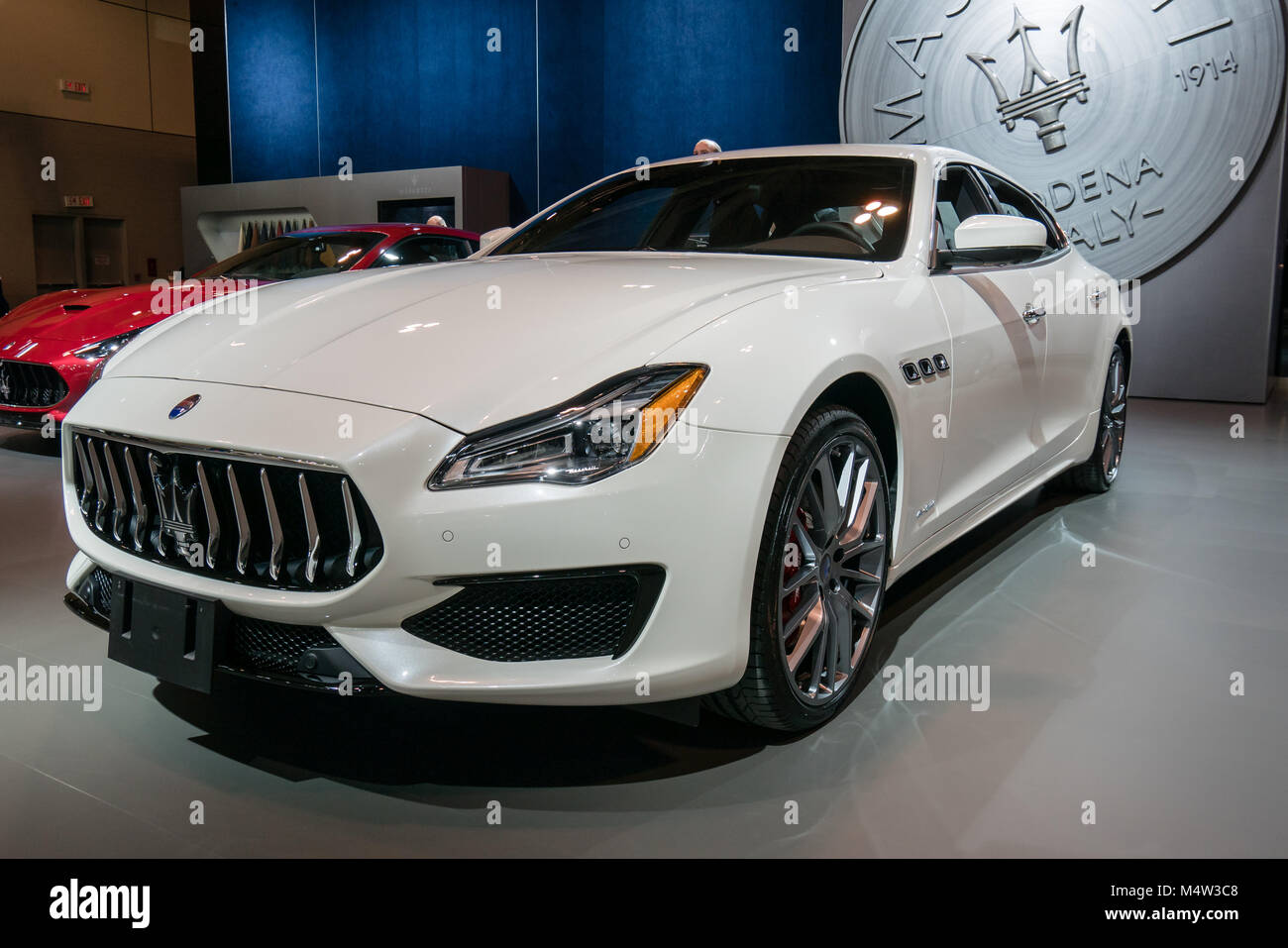 white maserati luxury sedan Stock Photo - Alamy