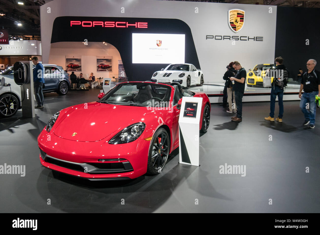 porsche car booth canadian international car show 2018 Stock Photo - Alamy