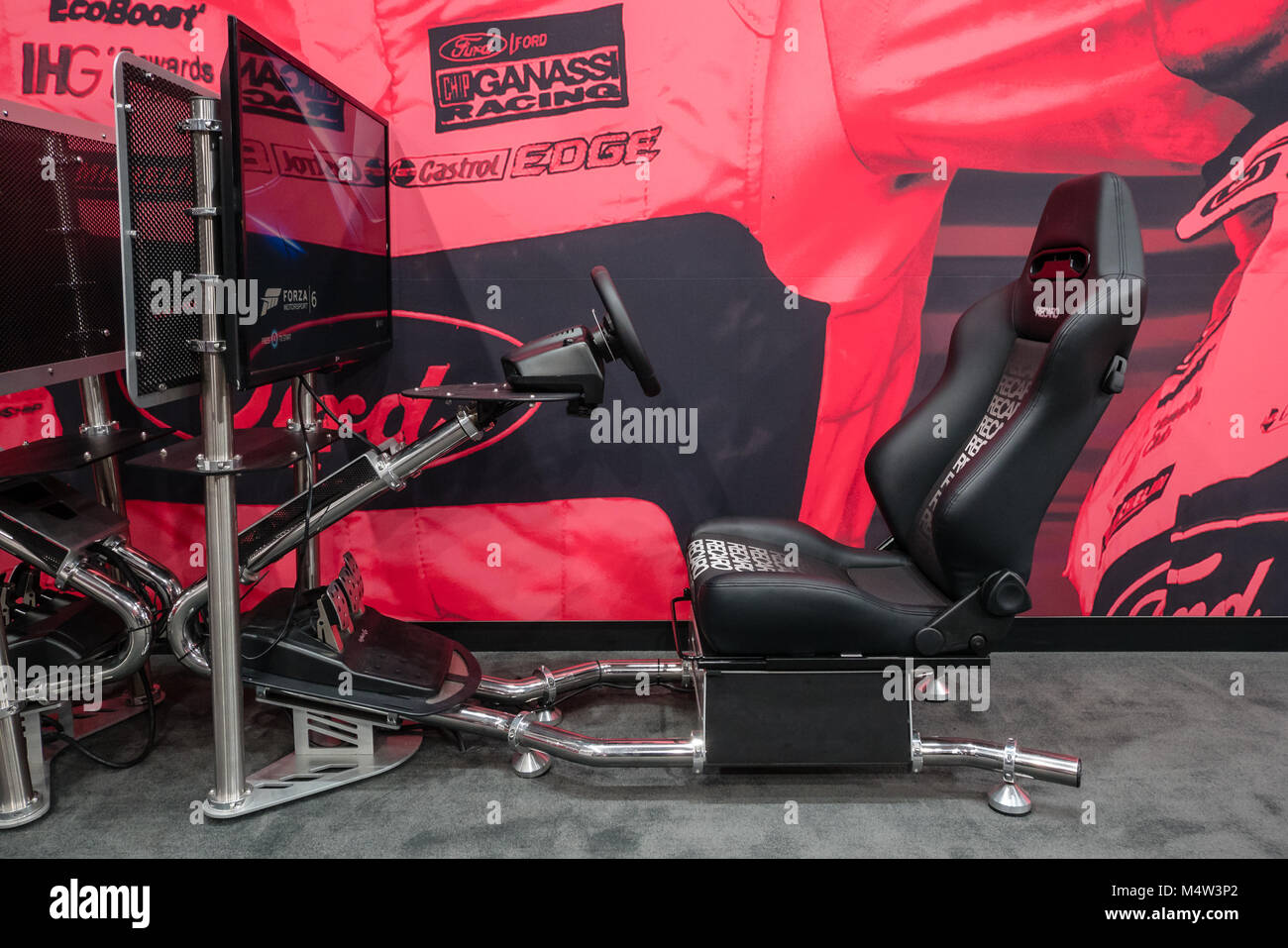 car driving simulation Stock Photo - Alamy