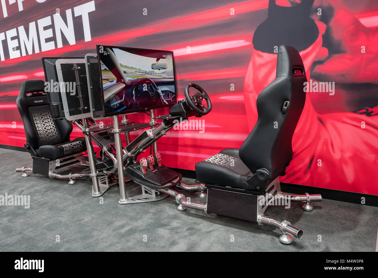 car driving simulation Stock Photo - Alamy