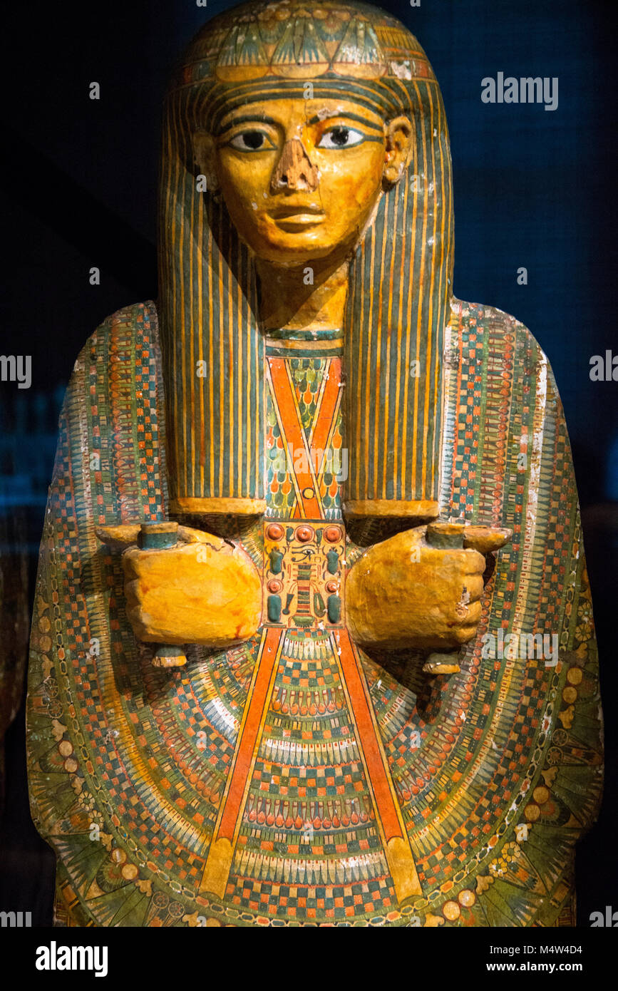 penpy sarcophagus in historical museum in Leiden, Holland Stock Photo ...