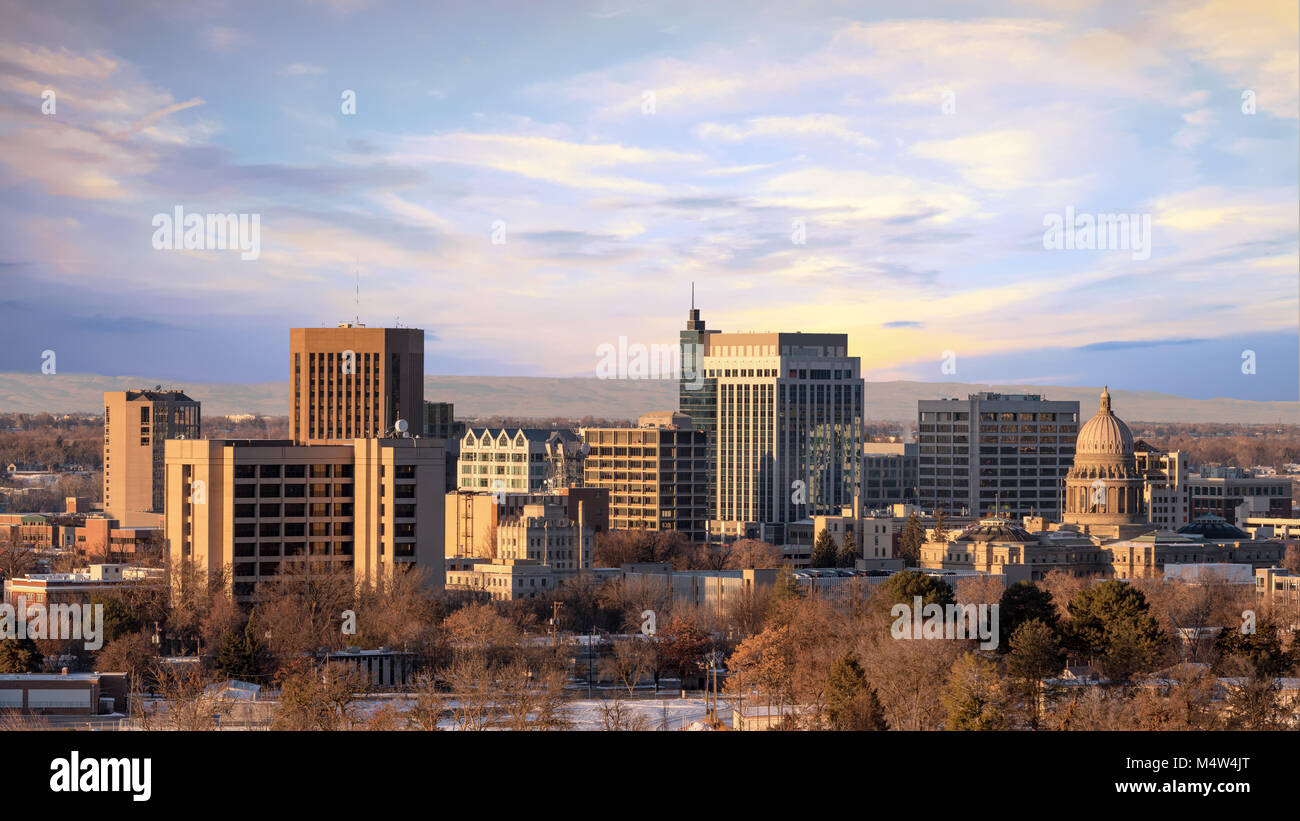 Boise idaho skyline in winter hi-res stock photography and images - Alamy