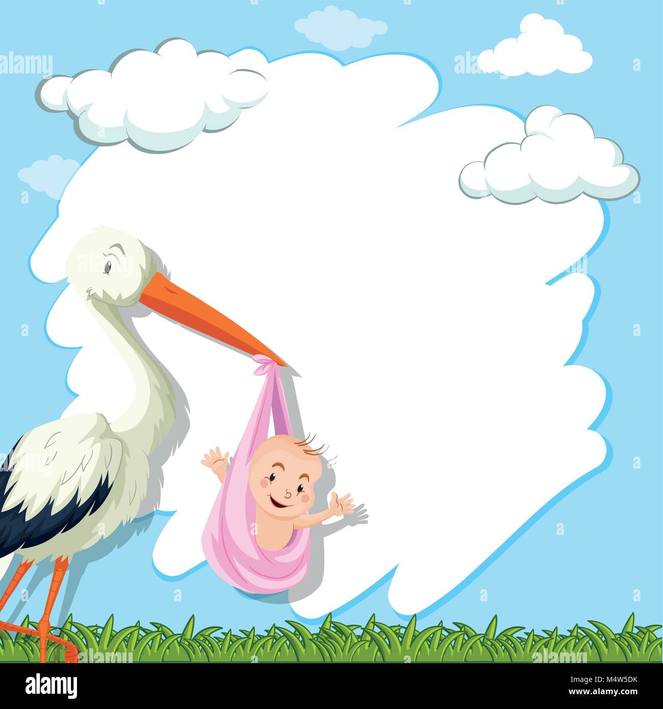 Baby banner border Stock Vector Images - Alamy