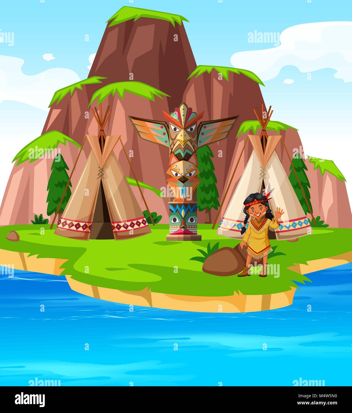 American landscape tradition Stock Vector Images - Alamy