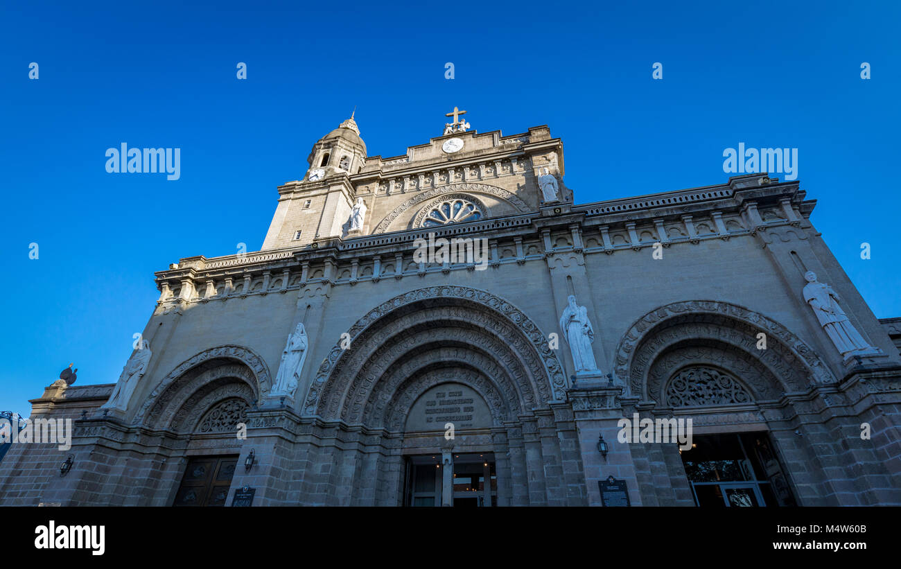 Manila Cathedral facade at the Intramuros area of manila Stock Photo ...