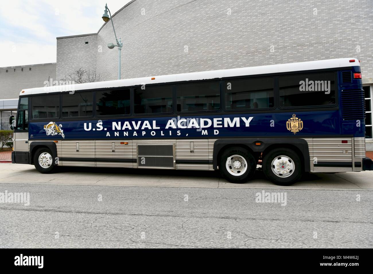 U.S. Naval Academy sports bus Stock Photo - Alamy
