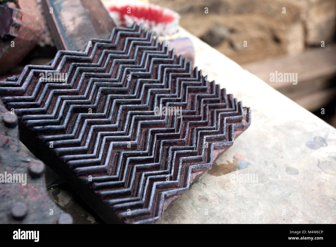Indian wood blocks Stock Photo - Alamy