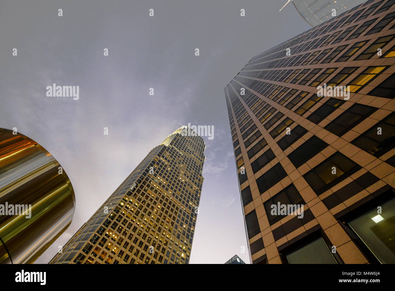 Los Angeles Downtown buildings from below Stock Photo - Alamy