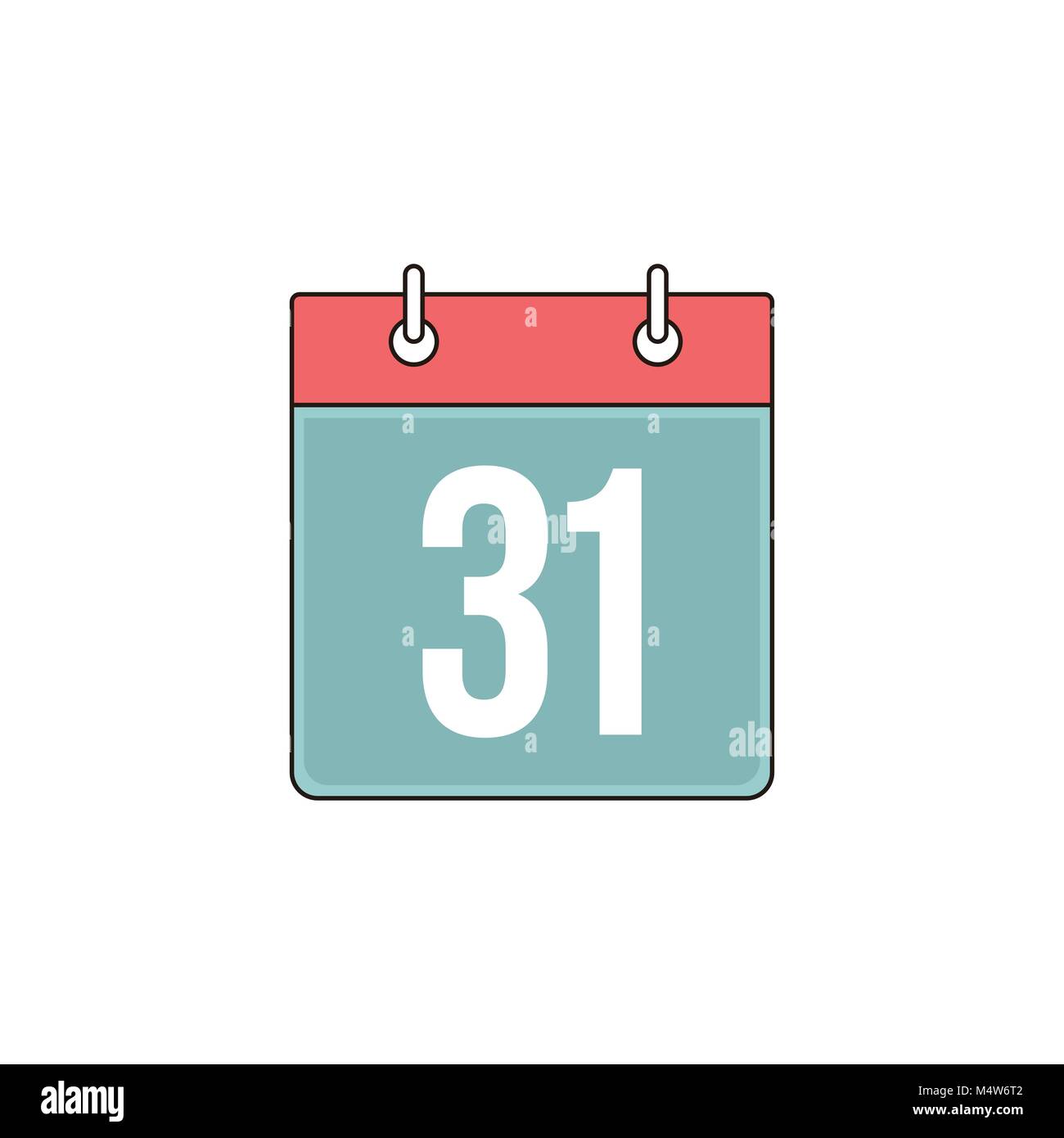 Bind Calendar Vector Outline Icon Illustration Graphic Design Stock ...