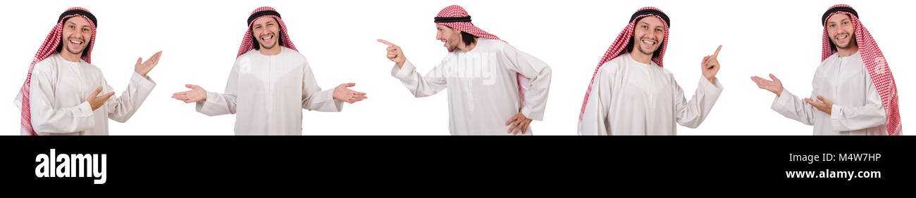 Arab man isolated on white background Stock Photo - Alamy