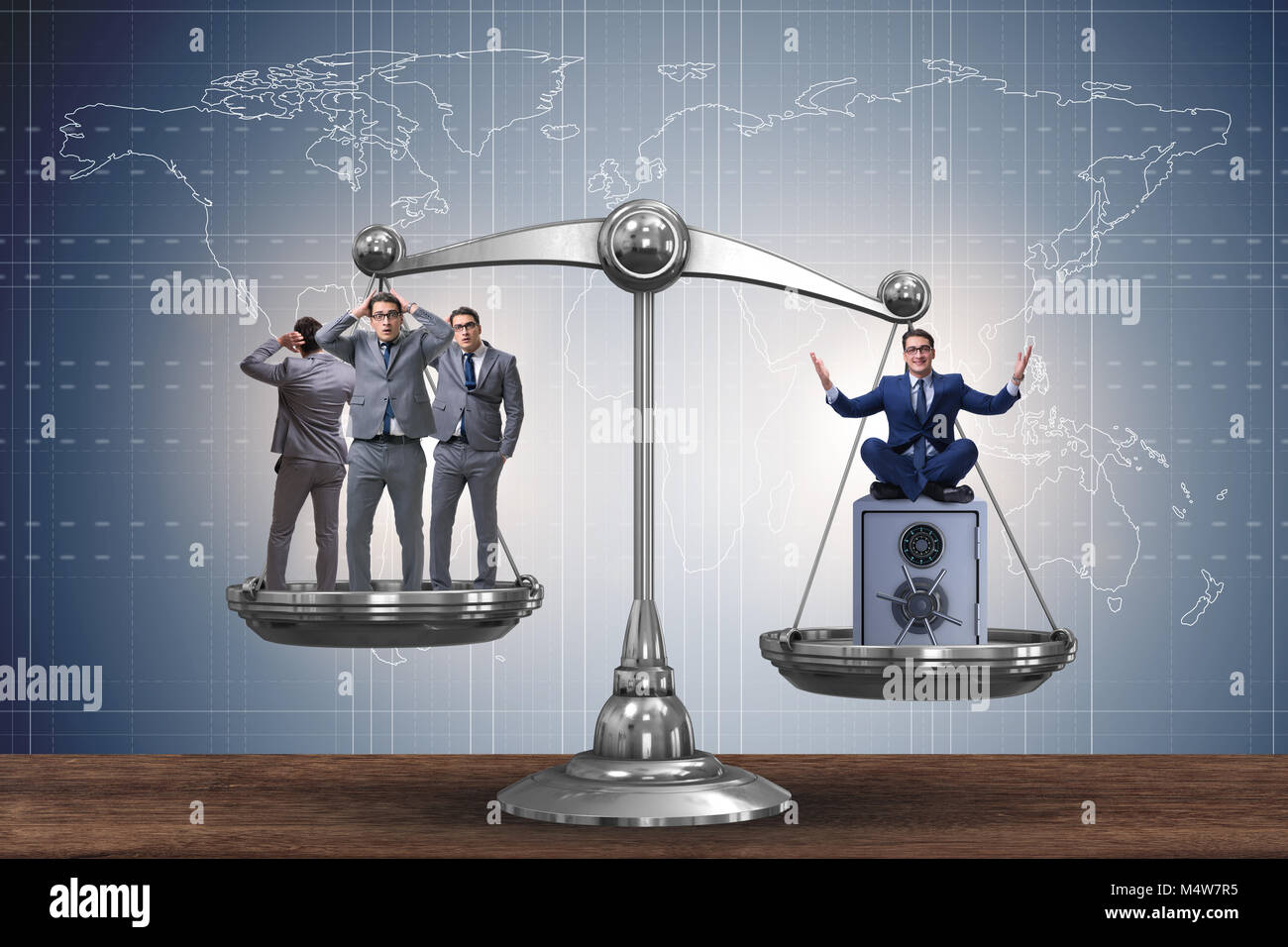 Difference between rich and poor people concept Stock Photo - Alamy