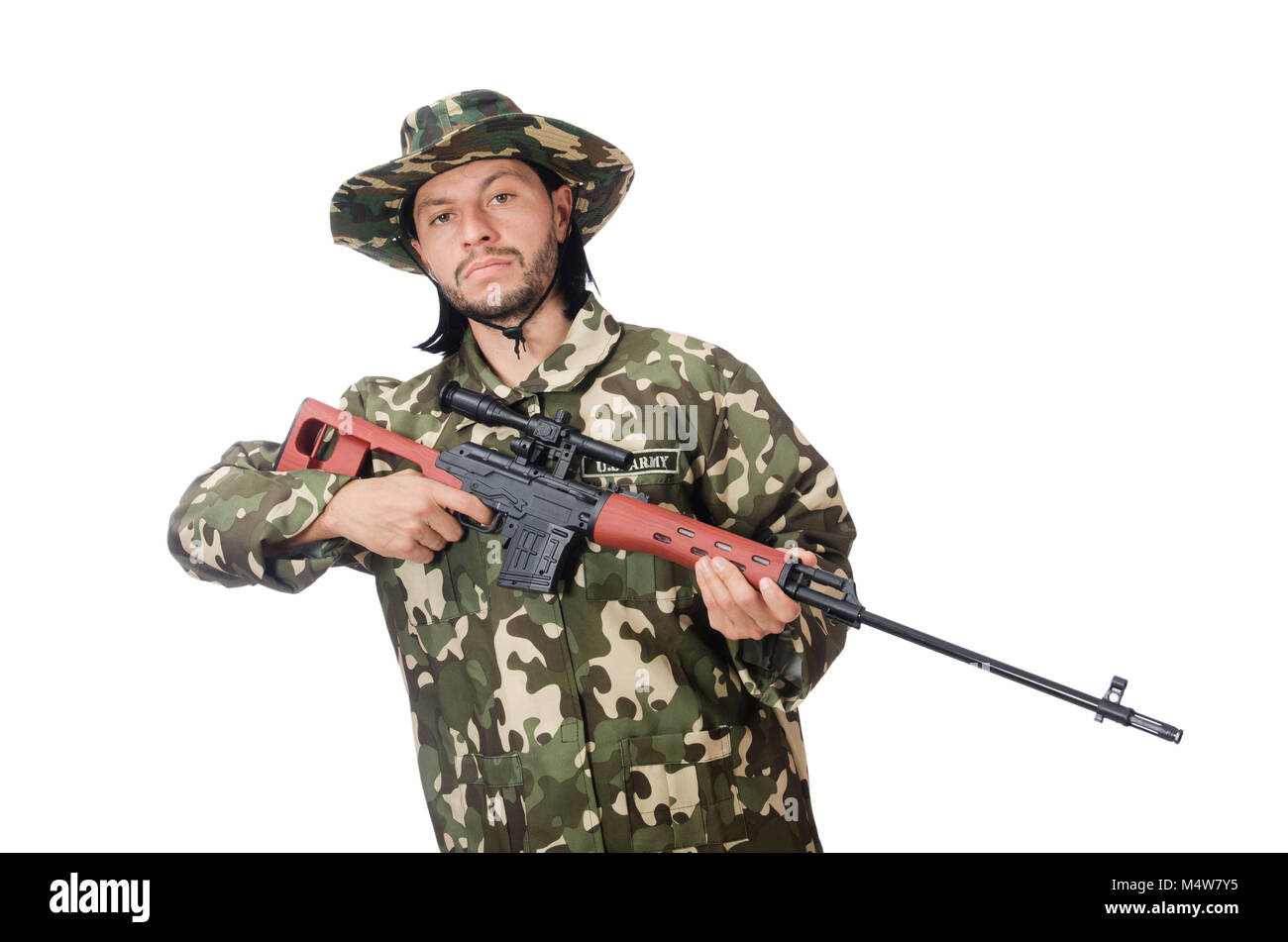 Holding standing weapons army soldier hi-res stock photography and ...