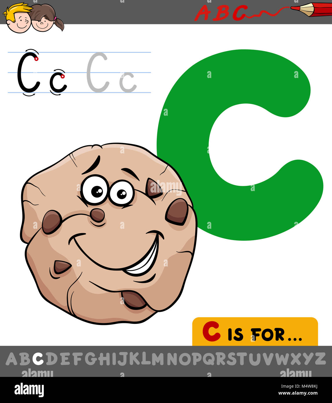 letter c with cartoon cookie sweet Stock Photo - Alamy