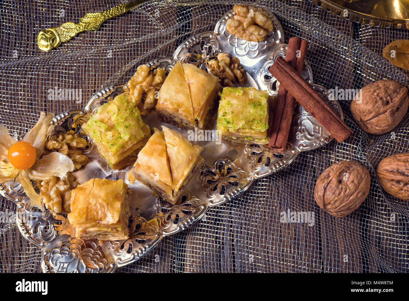A fresh and tasty real Turkish Baklava Stock Photo - Alamy