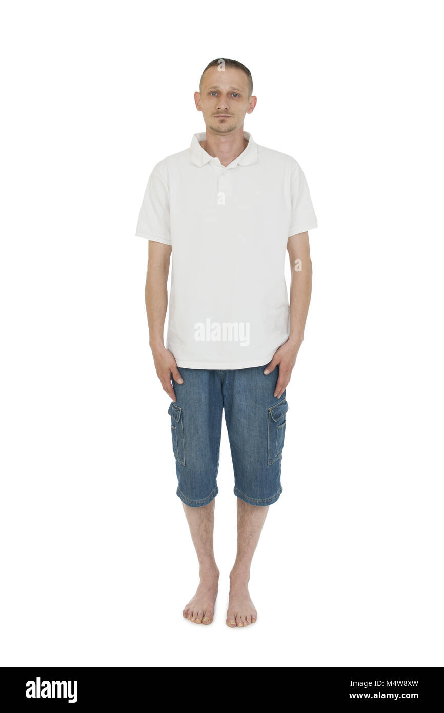 Still standing man on white Stock Photo - Alamy