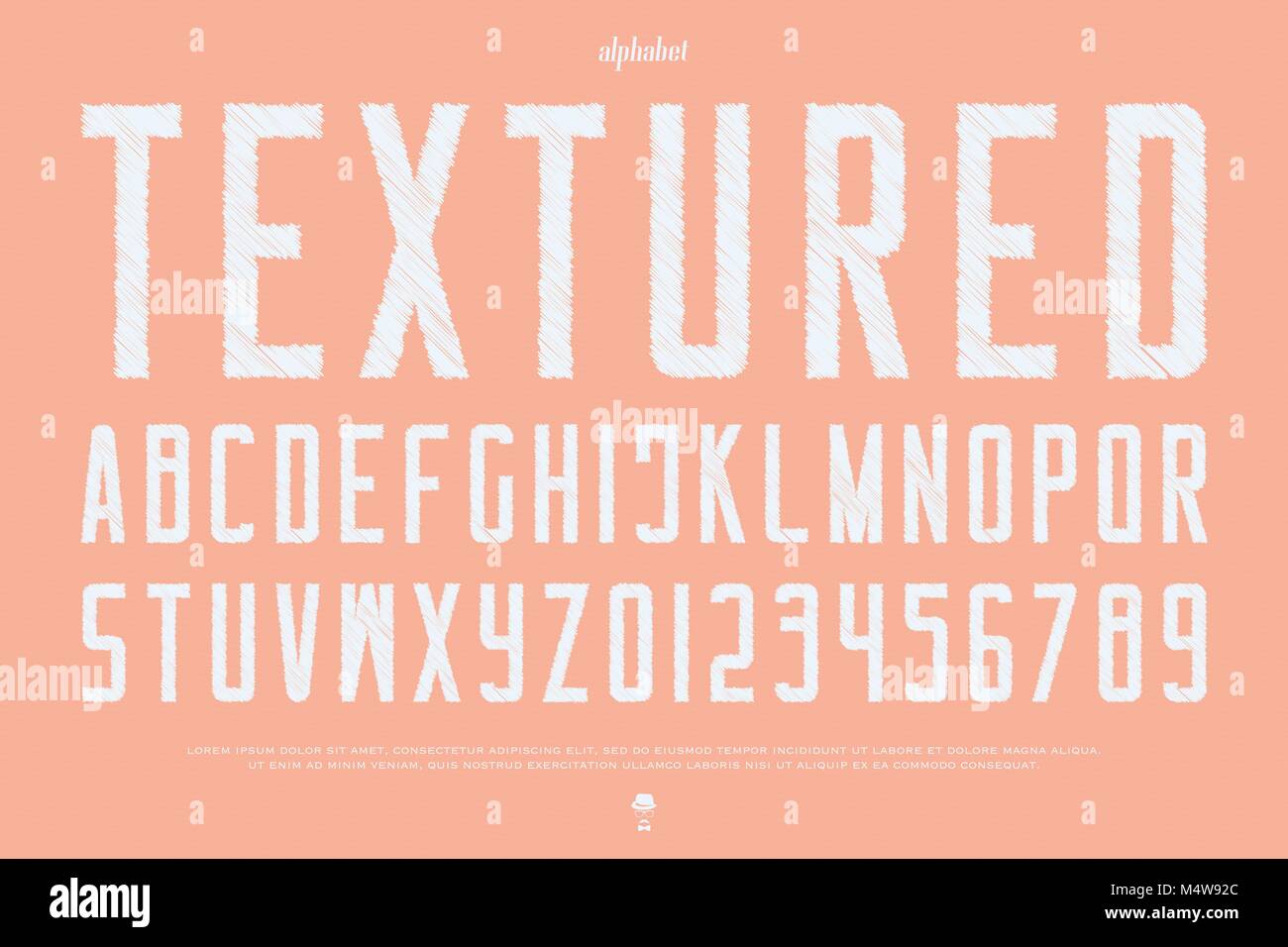 scribble style alphabet letters and numbers. vector, handwritten font ...
