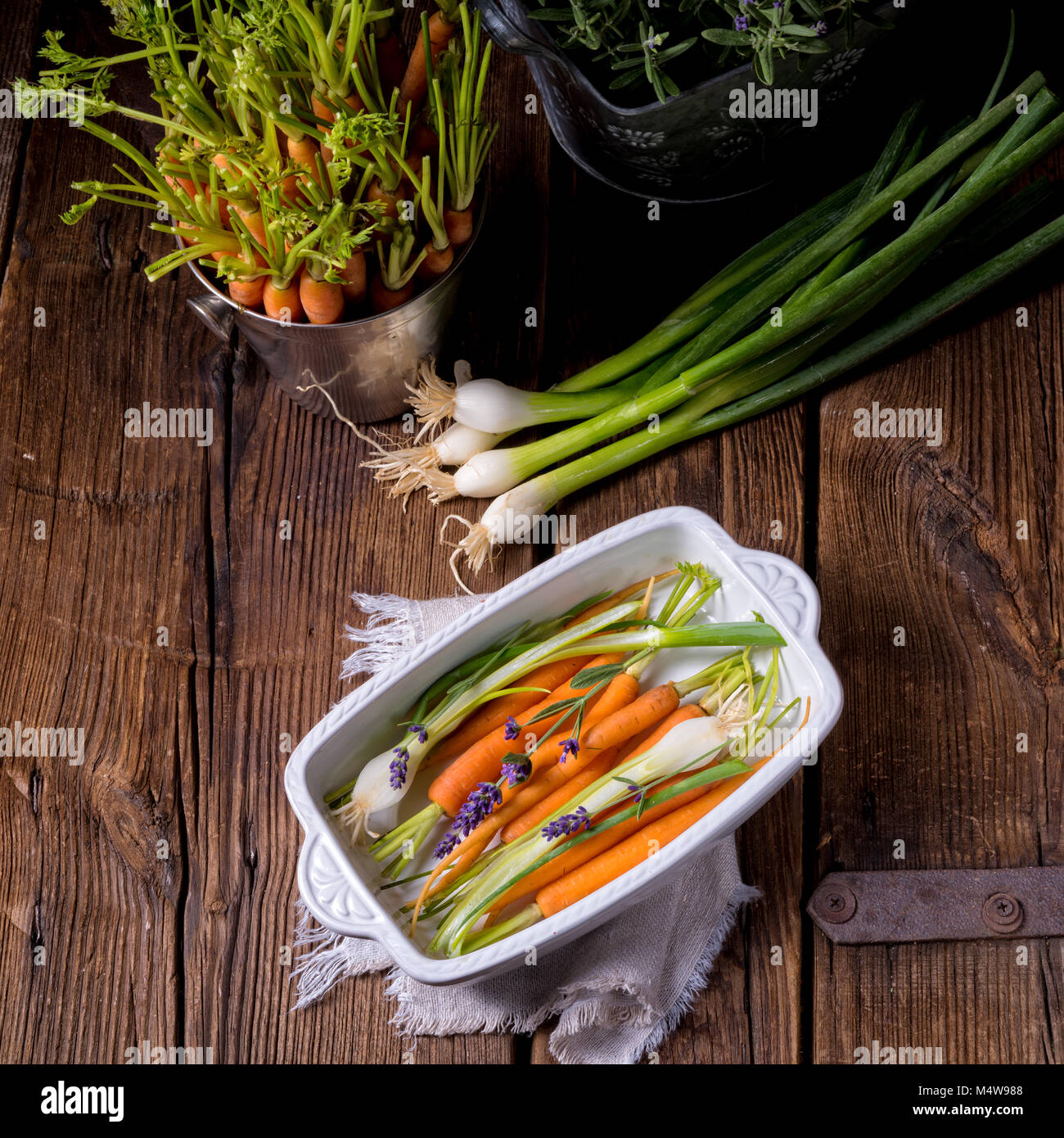 Young carrots spring onions hi-res stock photography and images - Alamy