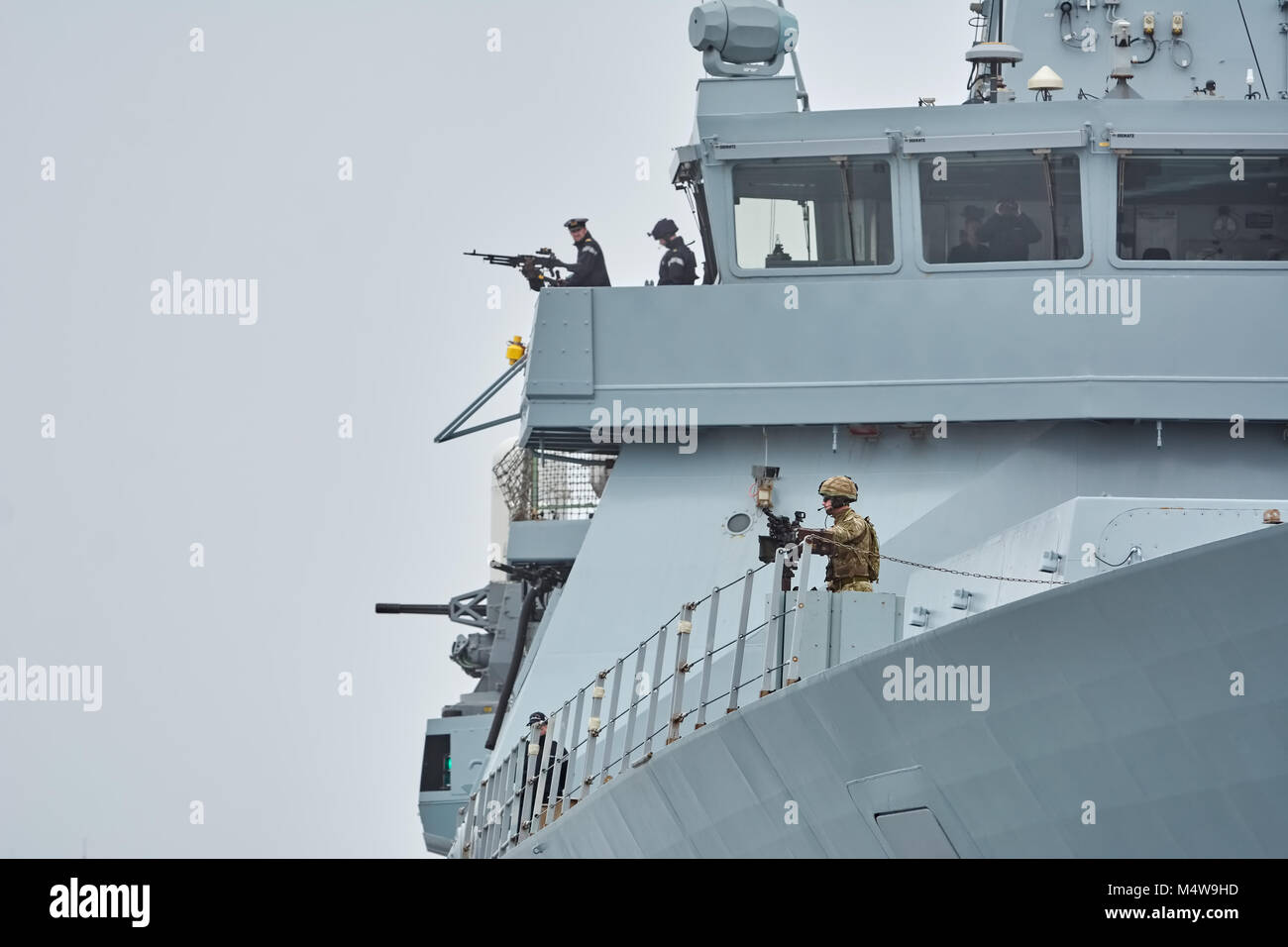 Right Board of HMS Daring Stock Photo - Alamy
