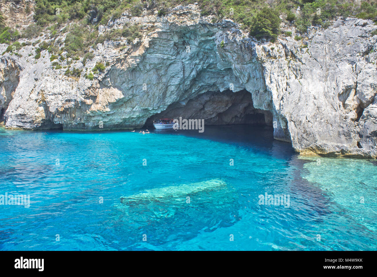Greece, Island Paxos, Sea cave Stock Photo - Alamy