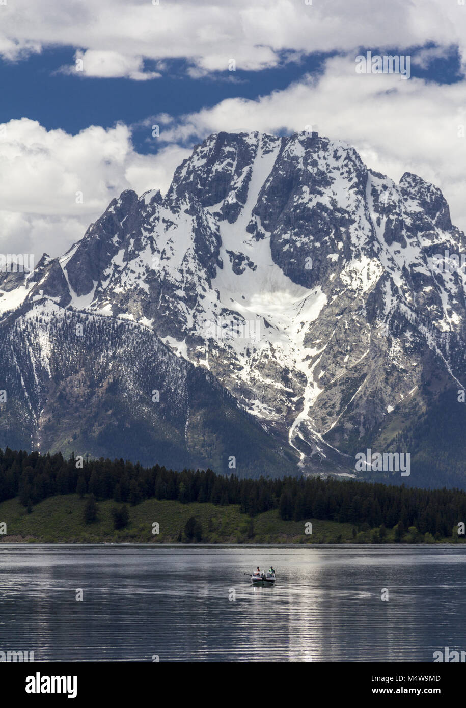 Mt. Moran at the Grand Teton National Park, Wyoming Stock Photo - Alamy