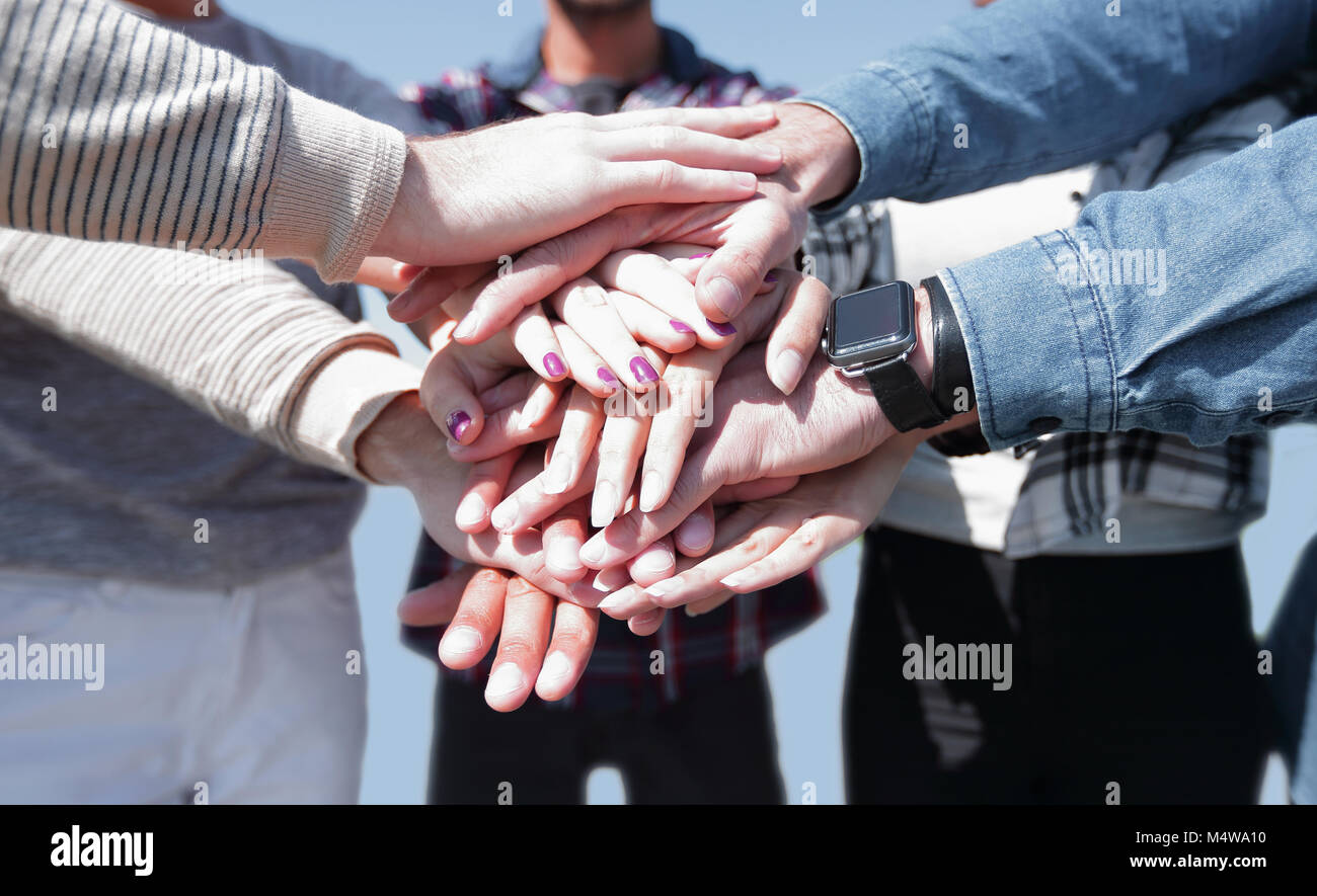 Hands of young people close up Stock Photo - Alamy