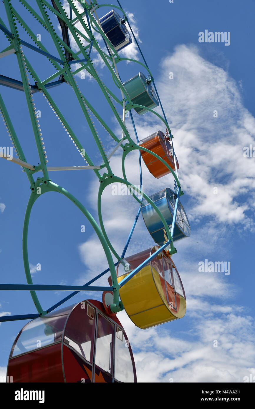 Ferris wheel in a summer amusement park Stock Photo - Alamy
