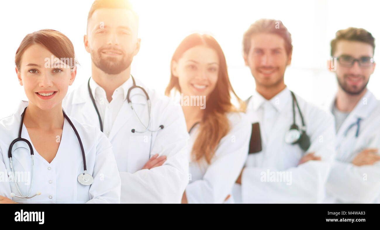 portrait of a successful group of doctors interns Stock Photo - Alamy