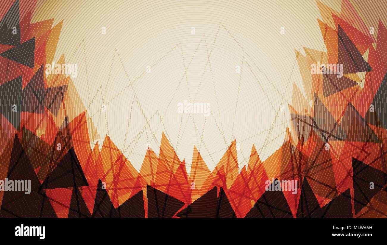 Orange Triangle Background Template - Vector Illustration Stock Vector ...