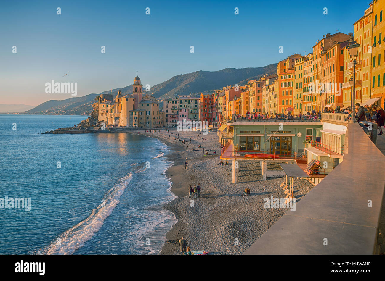 CAMOGLI, ITALY, JANUARY 13, 2018 - View of city of Camogli , Genoa ...