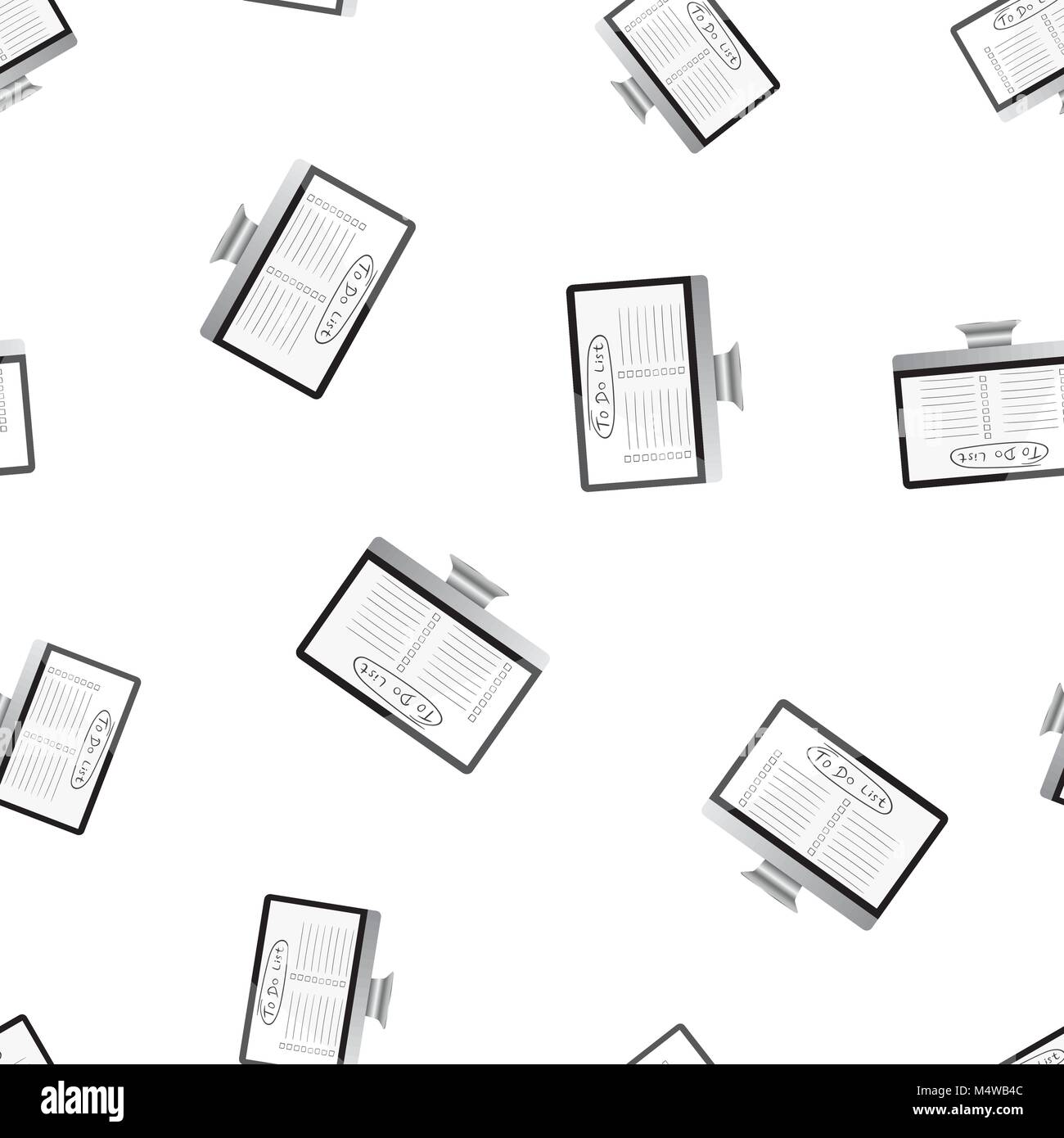 Businessman to do list, checklist with computer monitor seamless ...