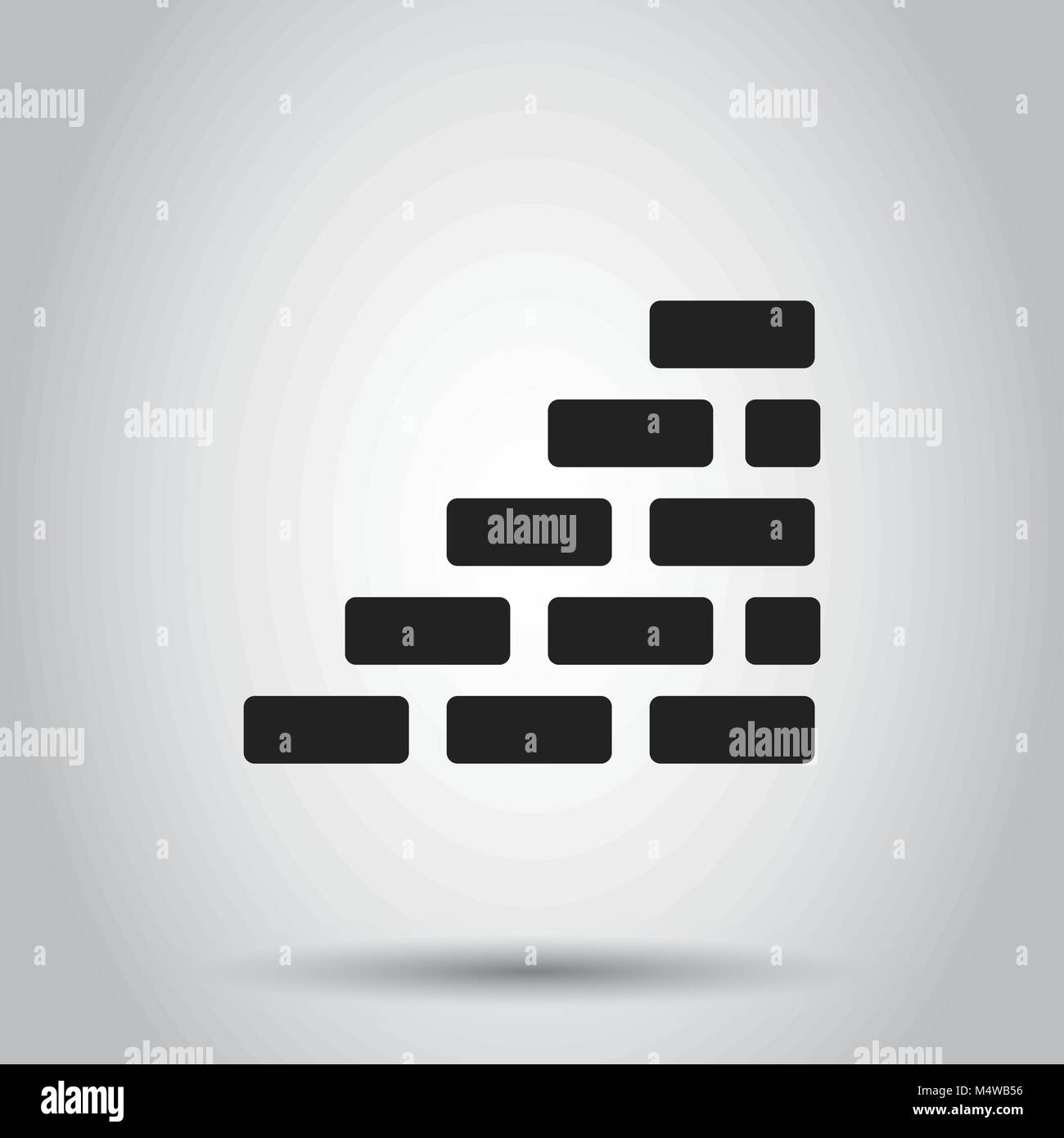 Wall brick stone icon. Vector illustration on isolated background ...