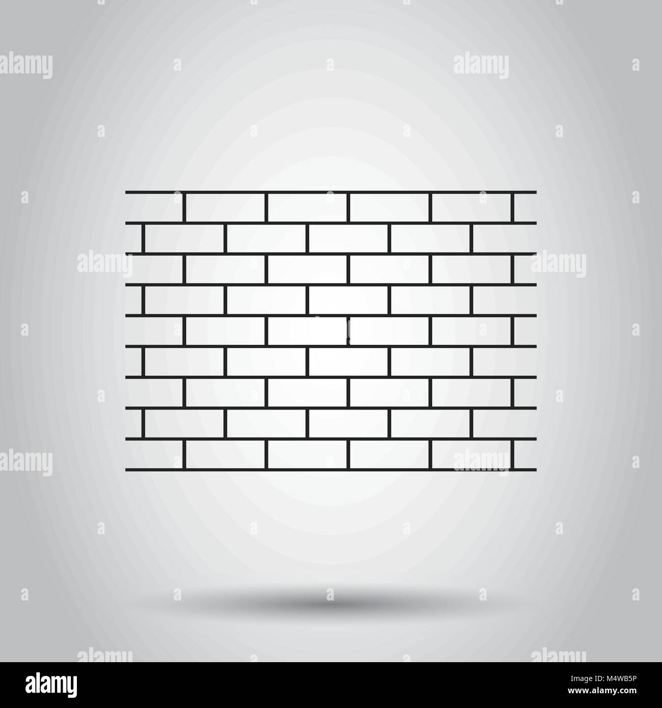 Wall brick stone icon. Vector illustration on isolated background ...