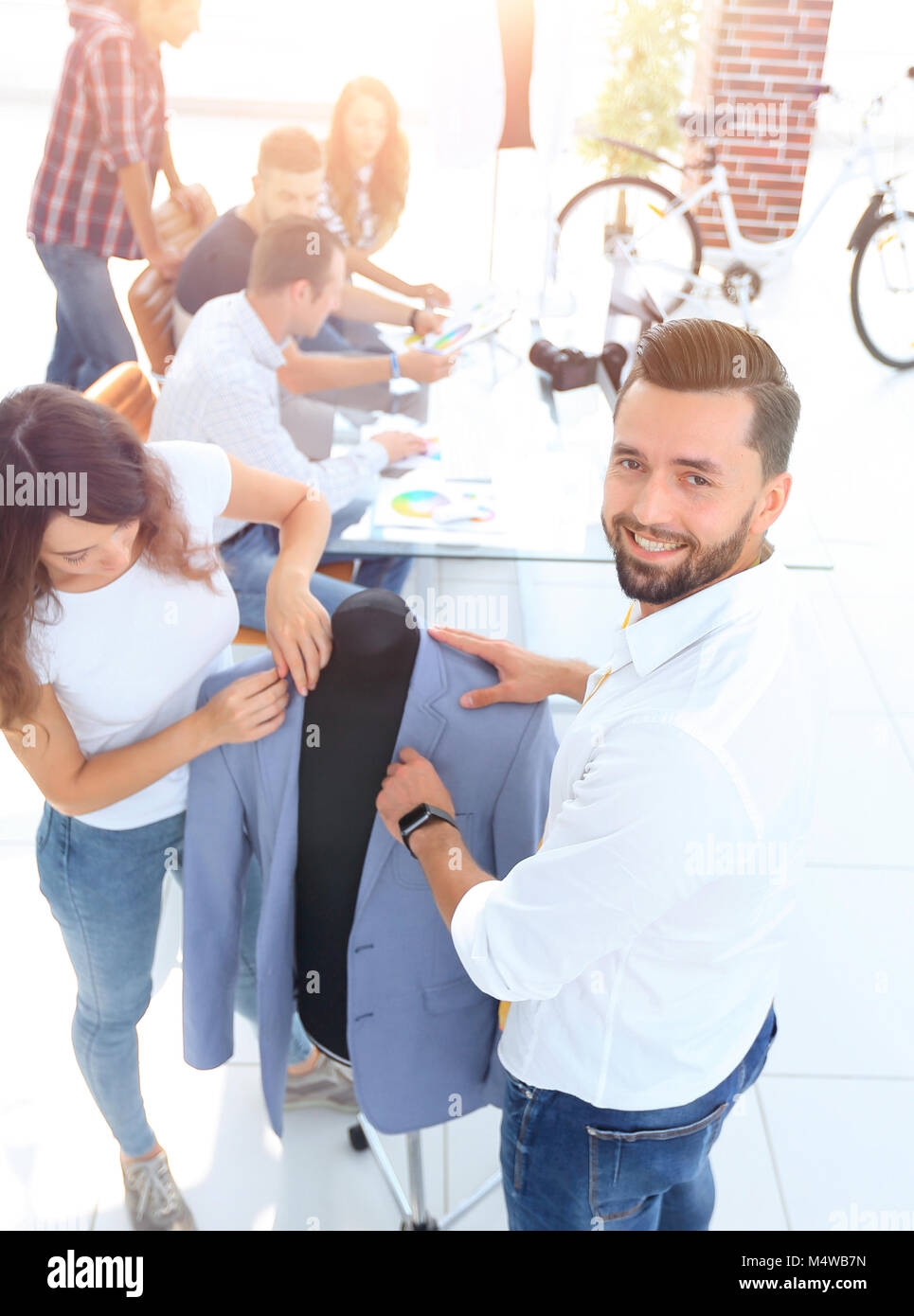 designers working on new models menswear Stock Photo - Alamy