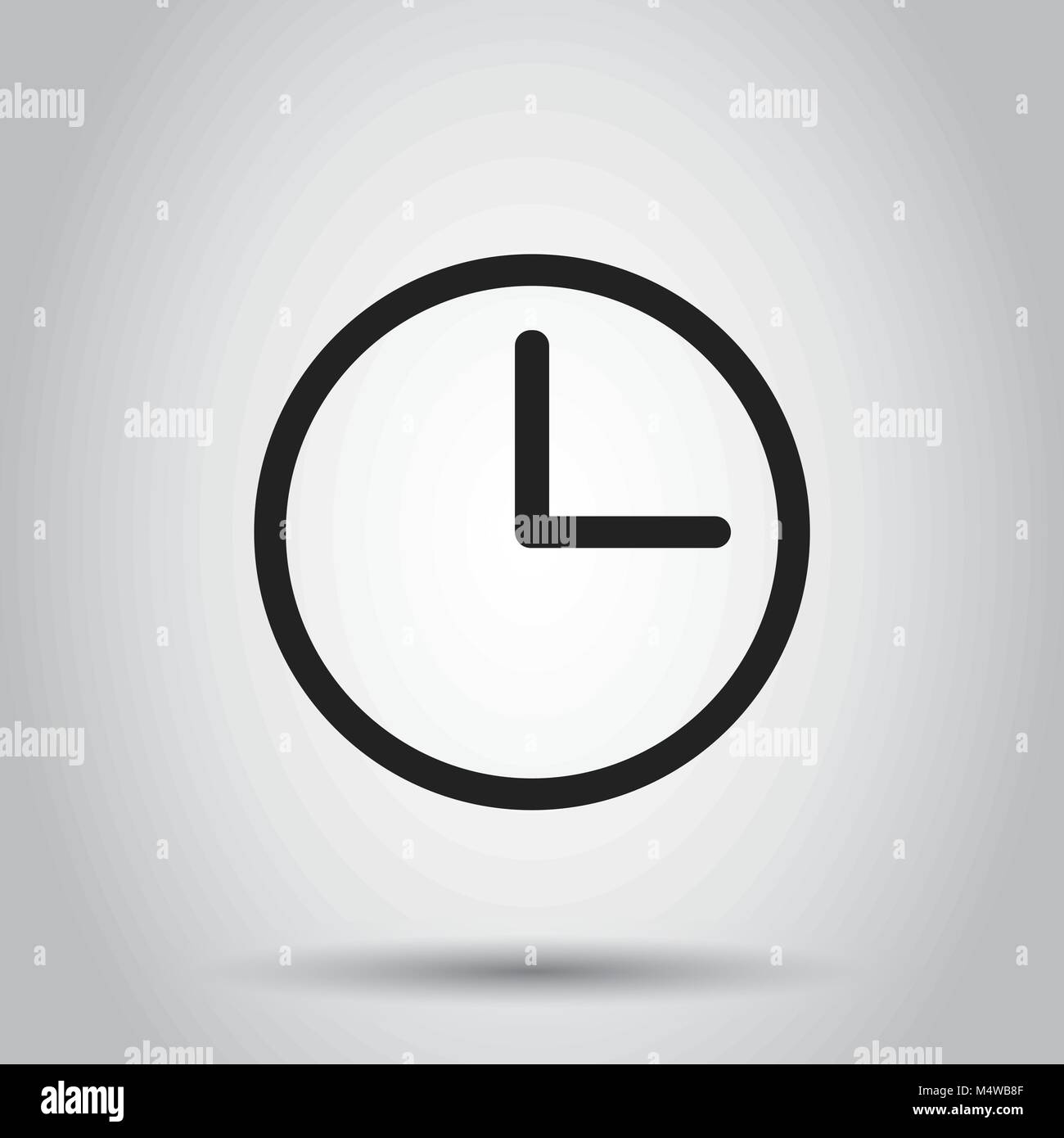 Clock timer icon. Vector illustration on isolated background. Business ...