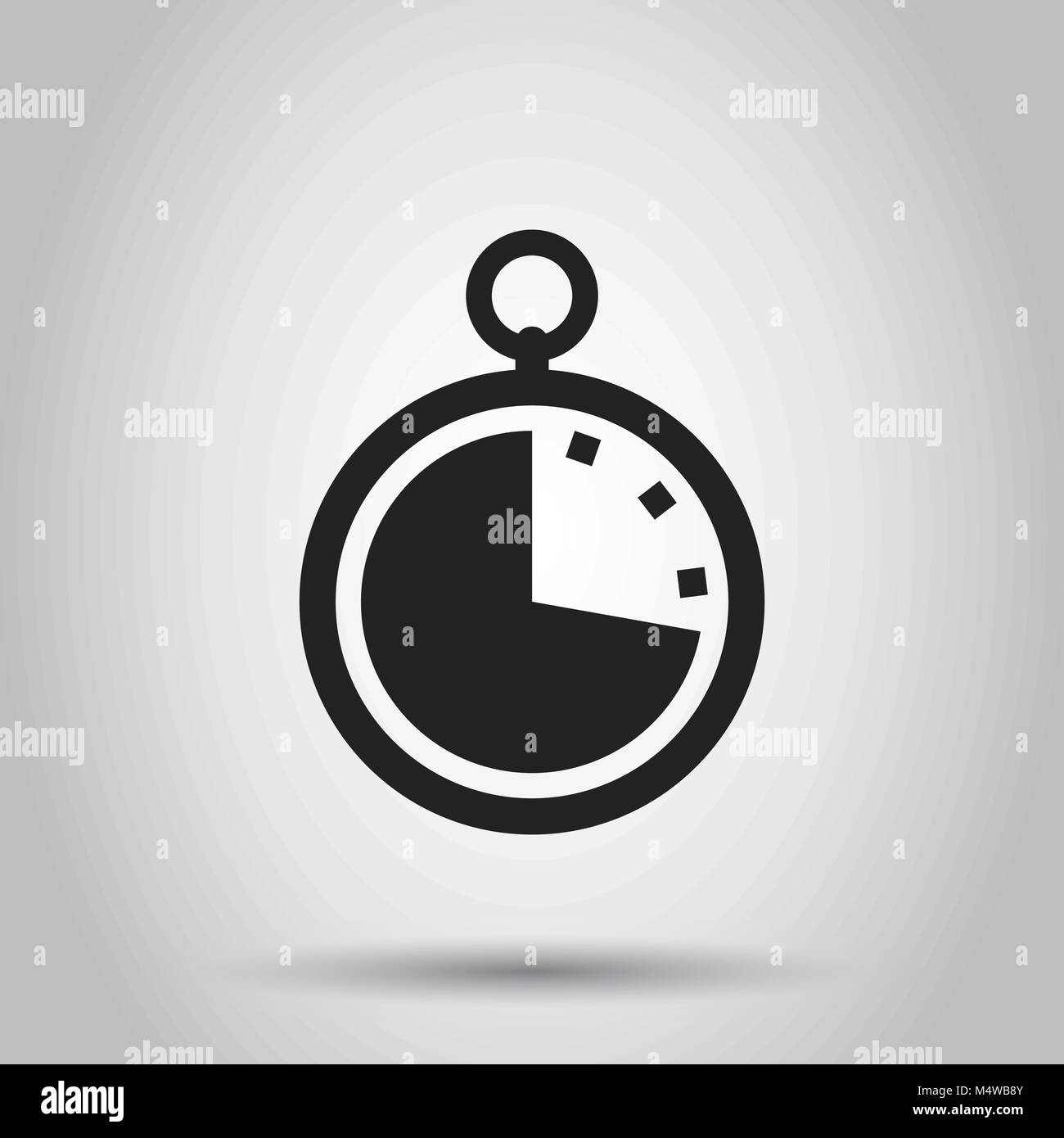 Clock timer icon. Vector illustration on isolated background. Business ...