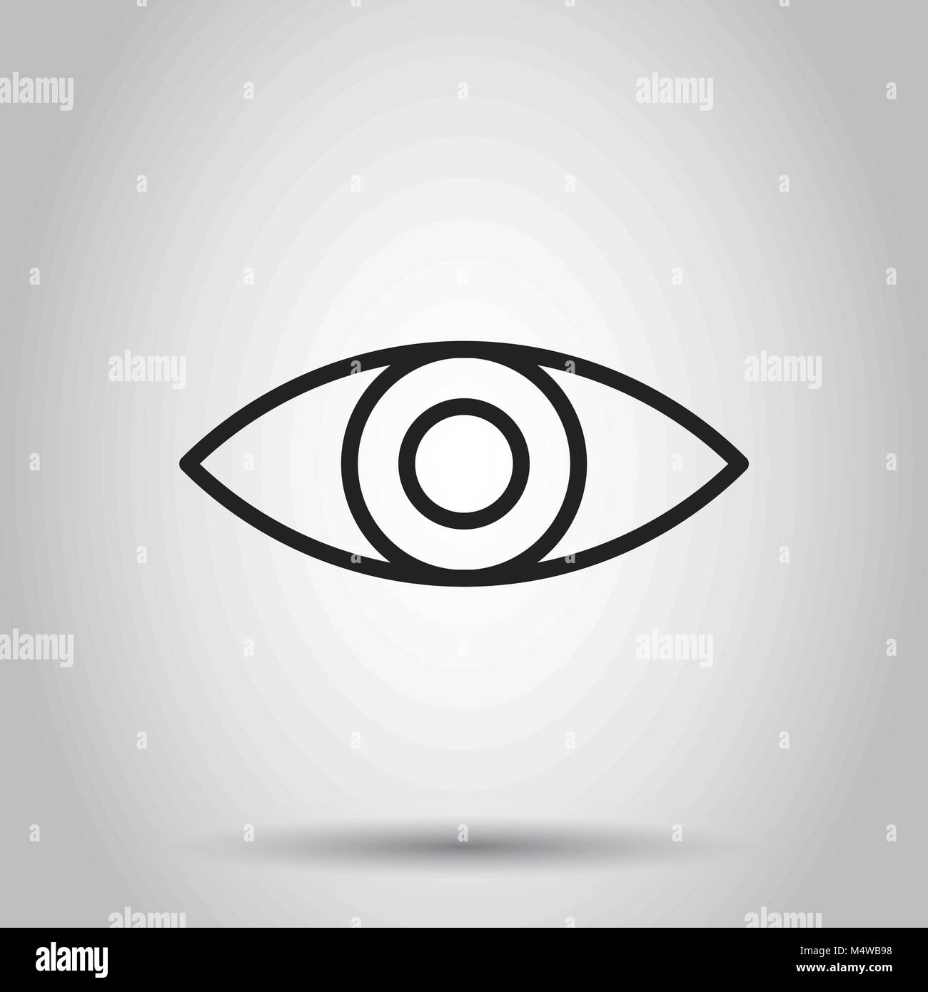 Simple eye icon. Vector illustration on isolated background. Business ...