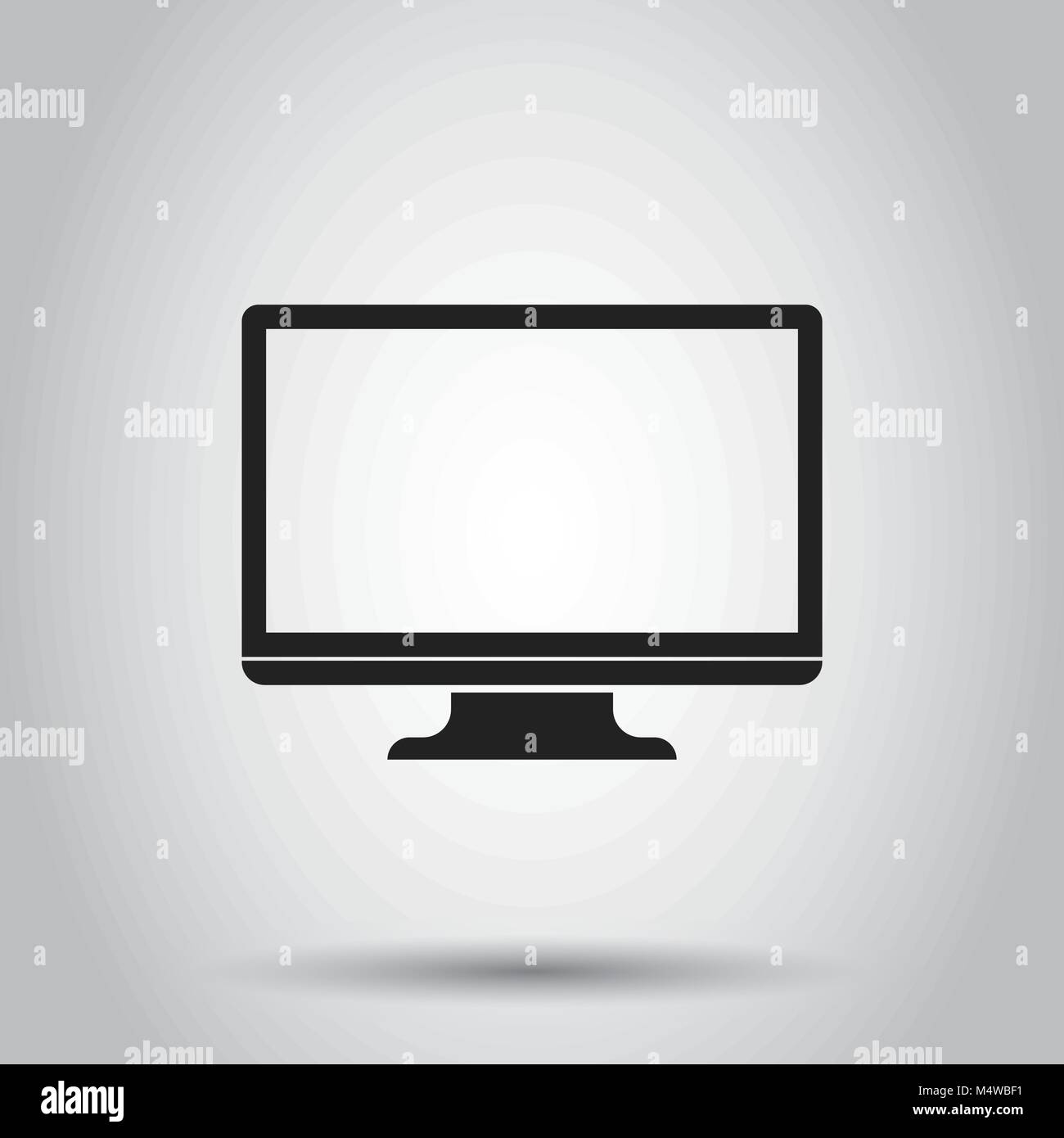 Computer monitor icon. Vector illustration on isolated background ...