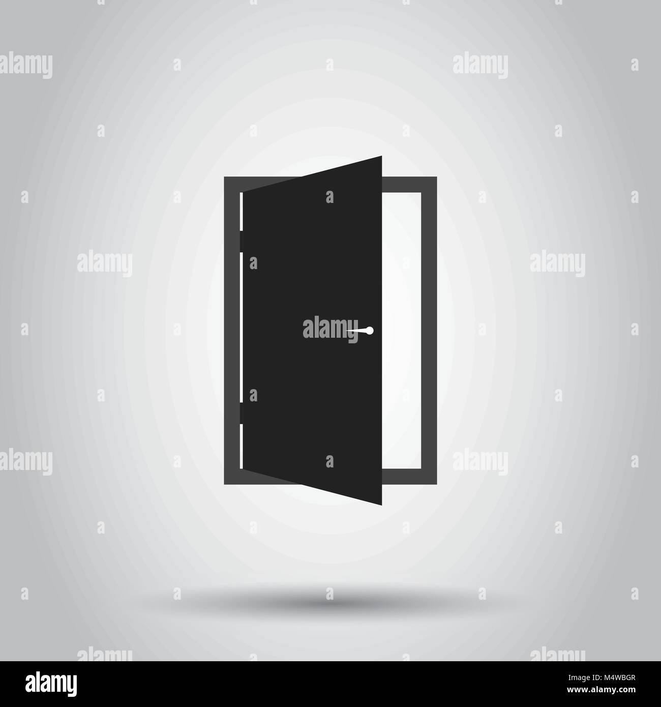 Exit door icon. Vector illustration on isolated background. Business ...